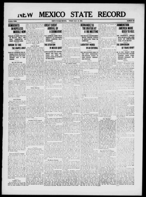 "New Mexico State Record, 07-14-1916" by State Publishing Company